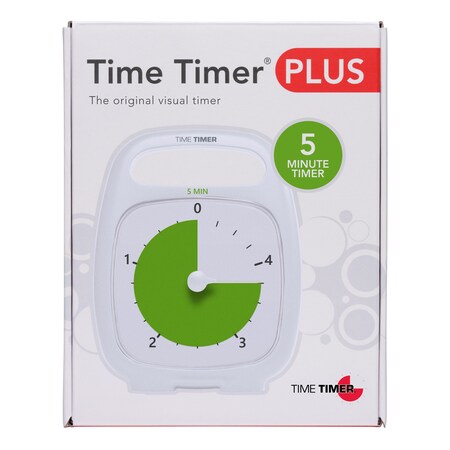 Time Timer Time Timer Plus 5 Minute Timer White Ttmtt05w Zoro